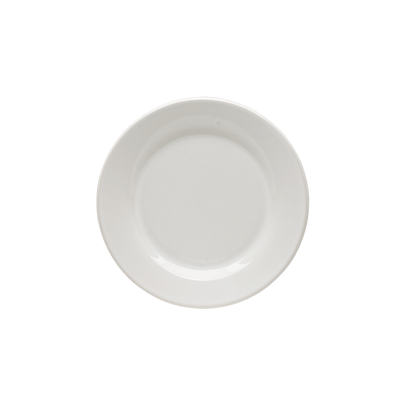 Plato Trinche De 23 Cm De Loza Tipo Cerámica Elegante Clásico Blanco G